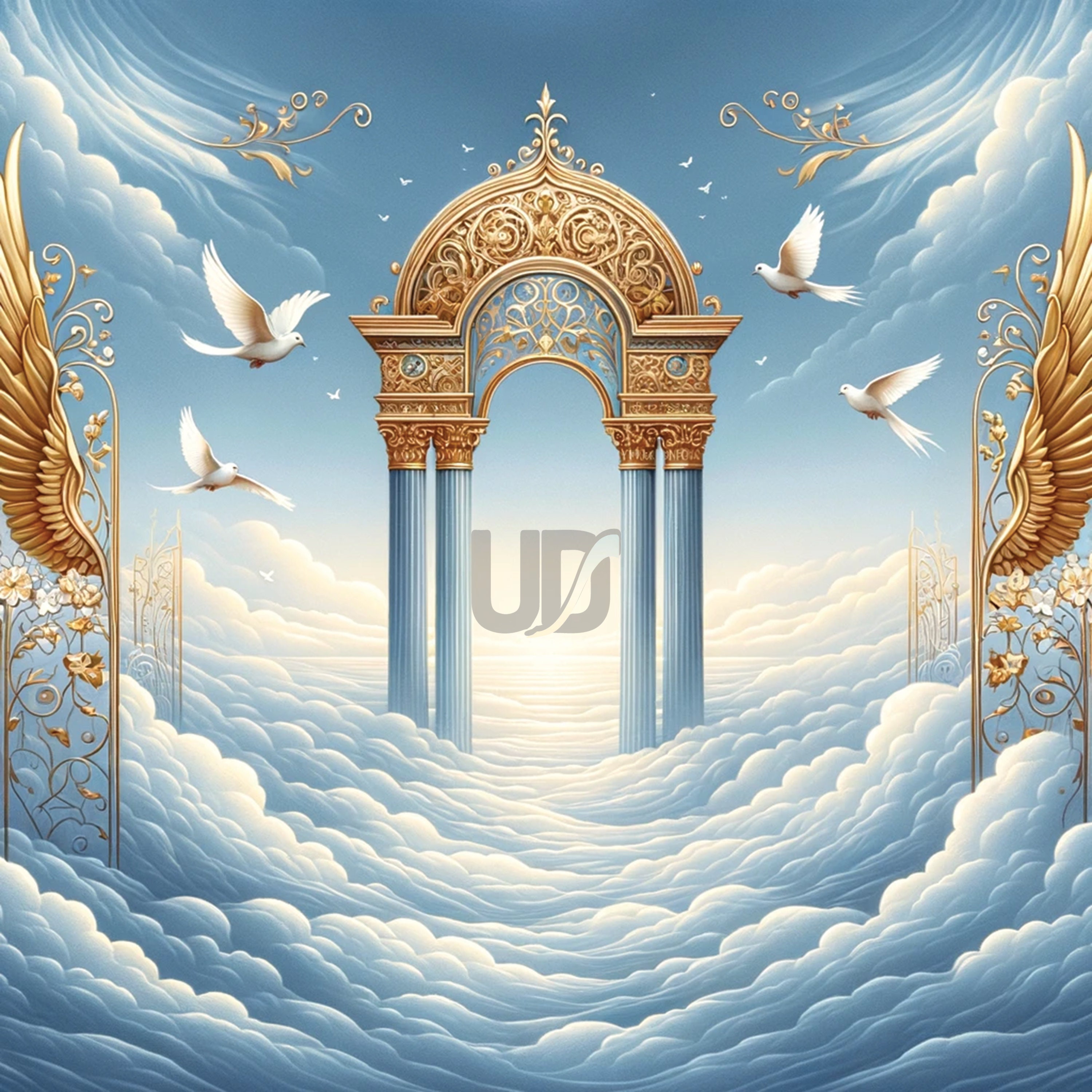 Light Blue Sky Heaven Background | Clouds | Columns | Memorial ...