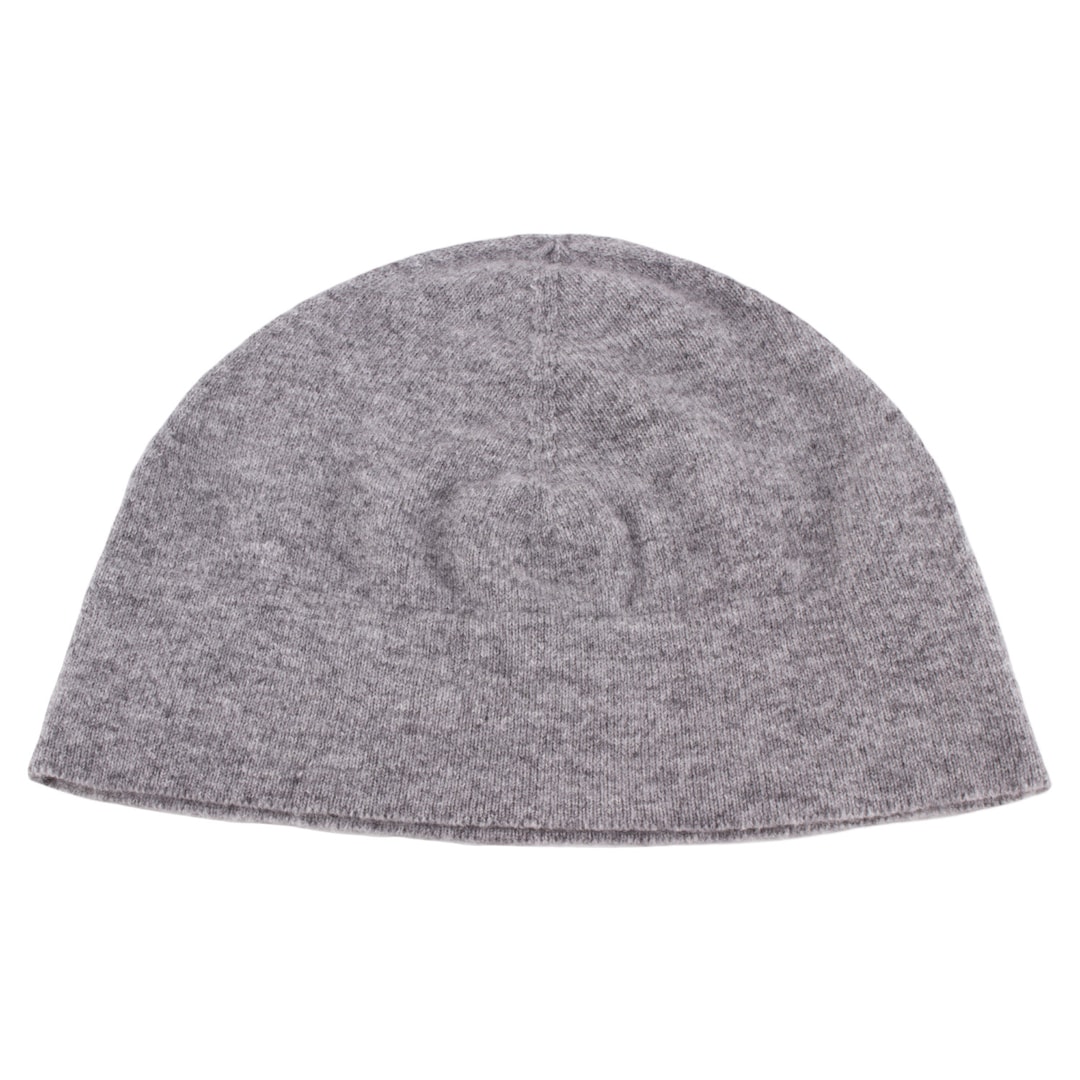 Mens 100% Cashmere Watch Cap Beanie Hat - Light Grey - Handmade in ...