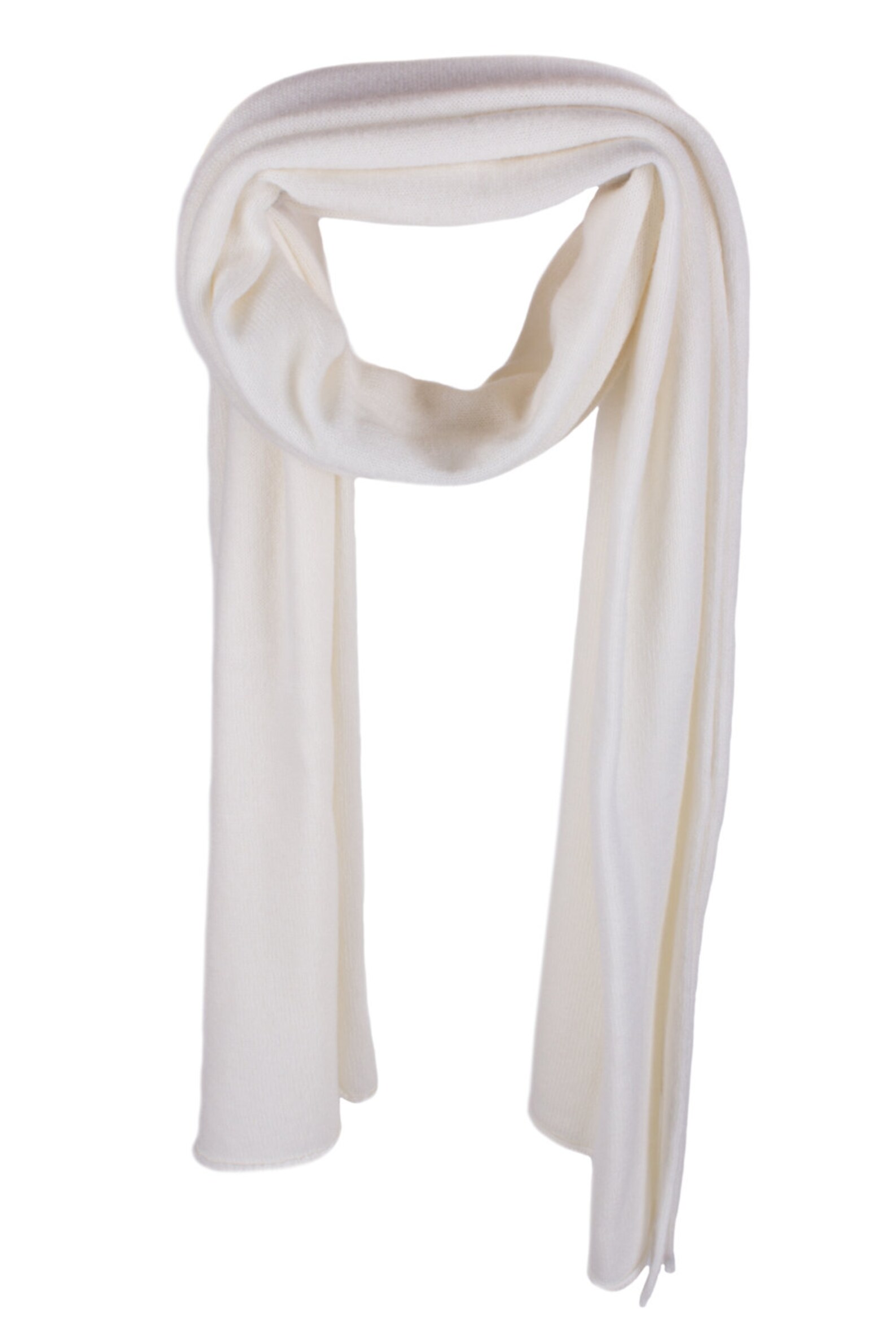 Women's 100% Cashmere Wrap Scarf White Hand Made in Scotland by Love ...