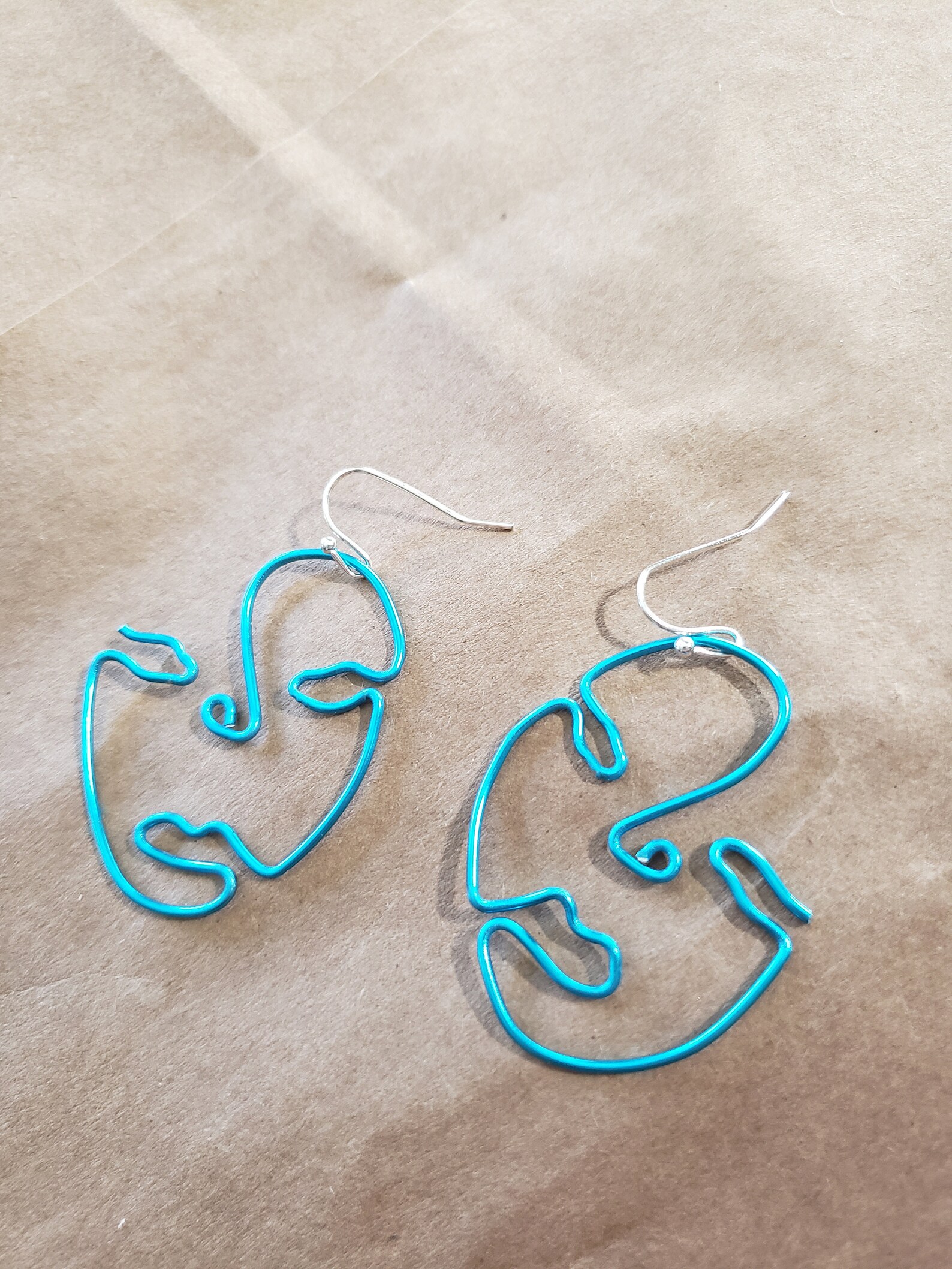 Abstract Face Earrings - Etsy