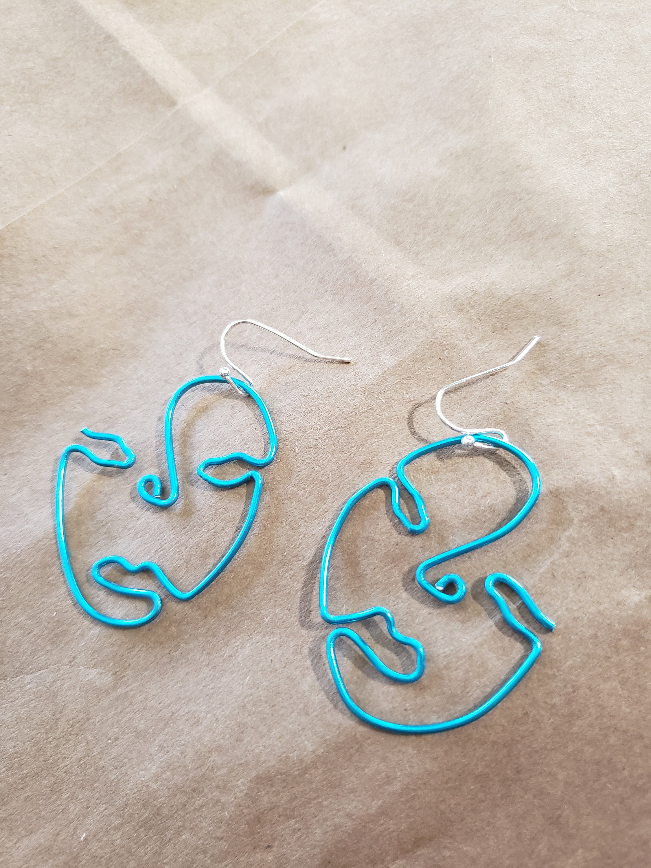 Abstract Face Earrings - Etsy