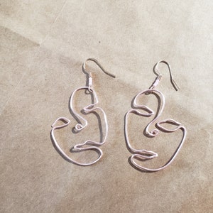 Abstract Face Earrings - Etsy