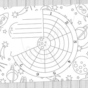 Space Weekly Healthy Habit Tracker for Kids - Digital Download for ...