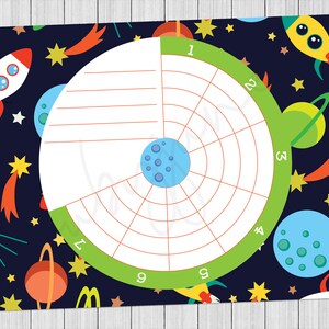 Space Weekly Healthy Habit Tracker for Kids - Digital Download for ...