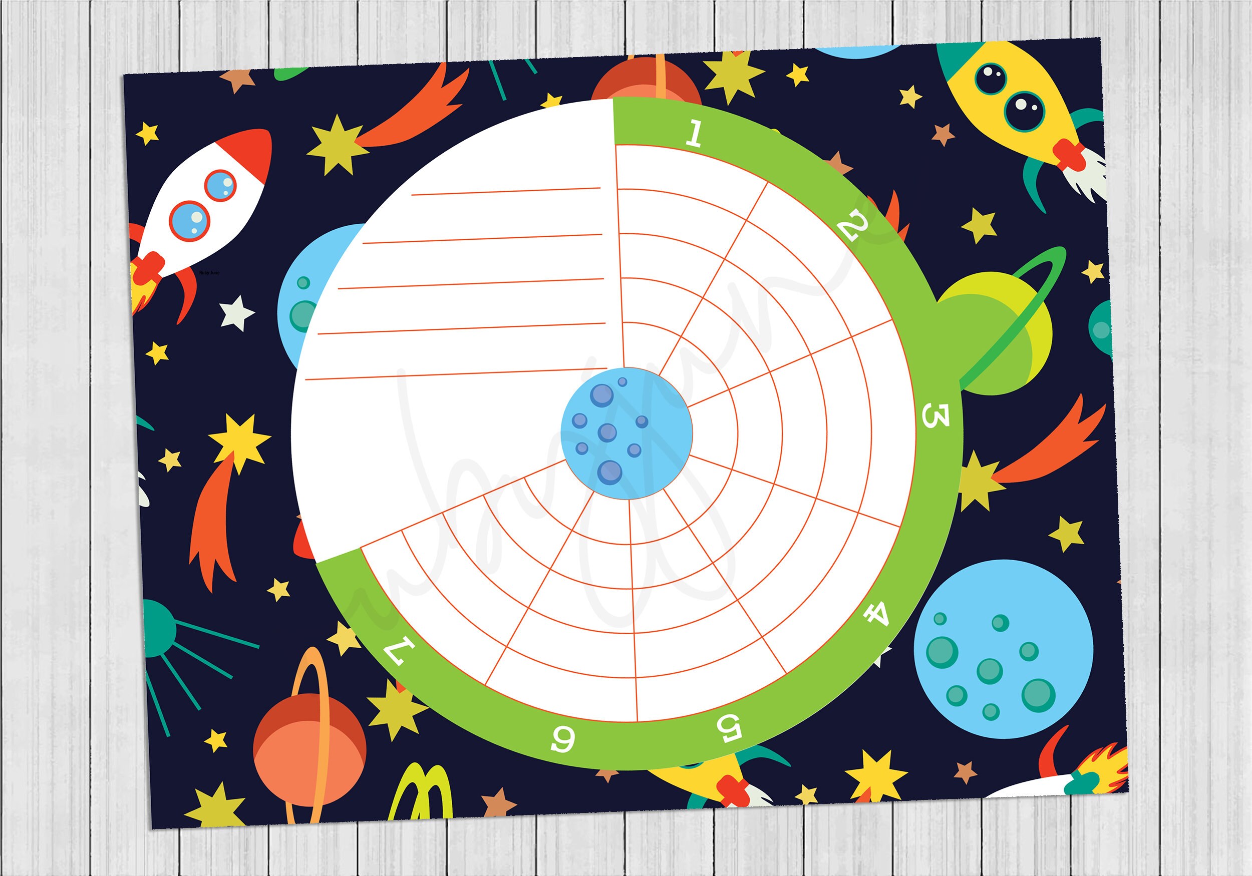 Space Weekly Healthy Habit Tracker for Kids - Digital Download for ...