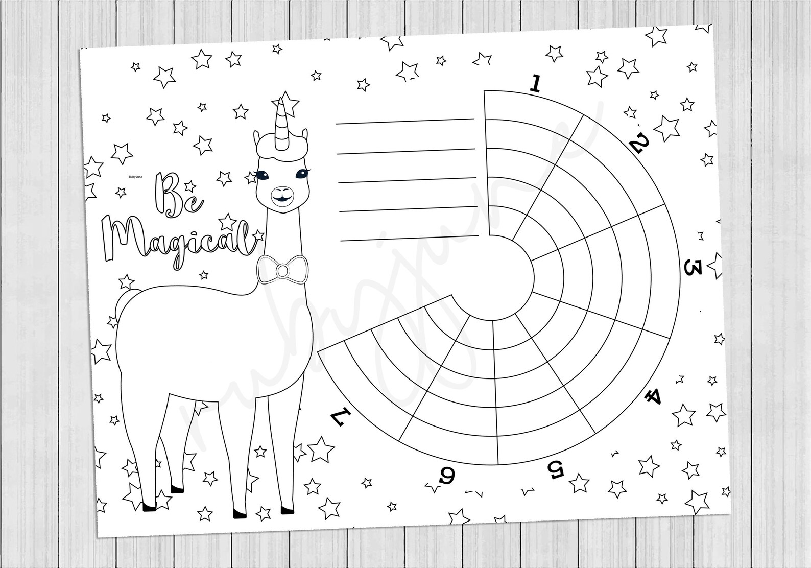 Magical Llama Weekly Healthy Habit Tracker for Kids Digital - Etsy