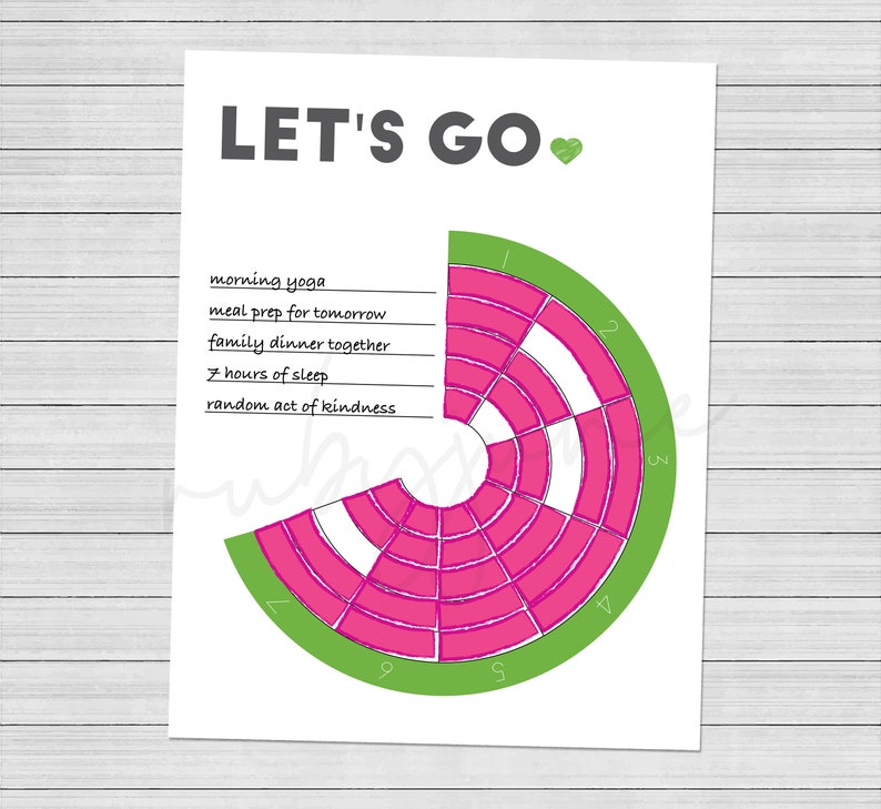 Let's Go 21 Day and 7 Day Habit and Goal Tracker - Digital Download - Etsy
