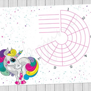 Sassy Unicorn Weekly Healthy Habit Tracker for Kids - Digital Download ...