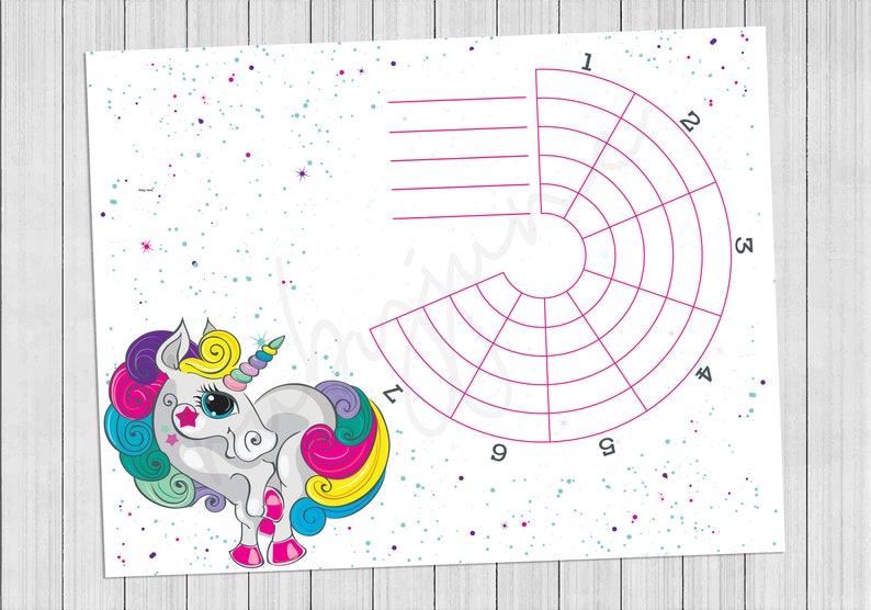 Sassy Unicorn Weekly Healthy Habit Tracker for Kids - Digital Download ...