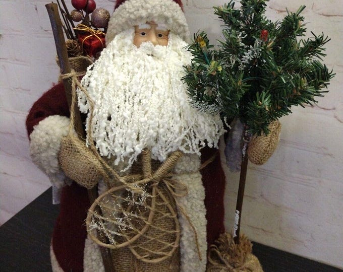 VTG 90s Avon Santa W/ Snow Shoes Light up Tree Topper Christmas Table ...