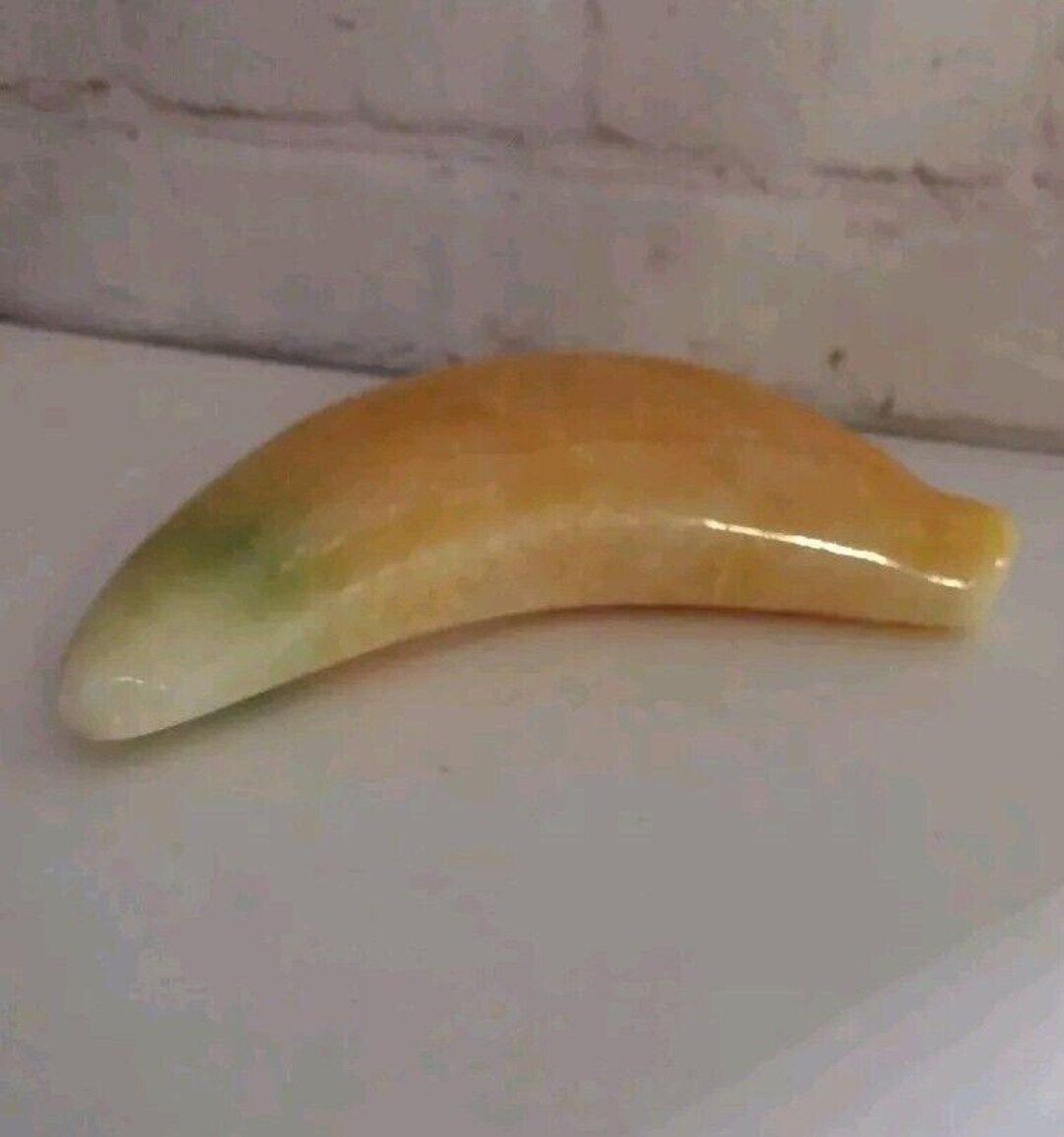 Vintage MCM Italian Alabaster Stone Marble Fruit 6 Yellow Banana - Etsy
