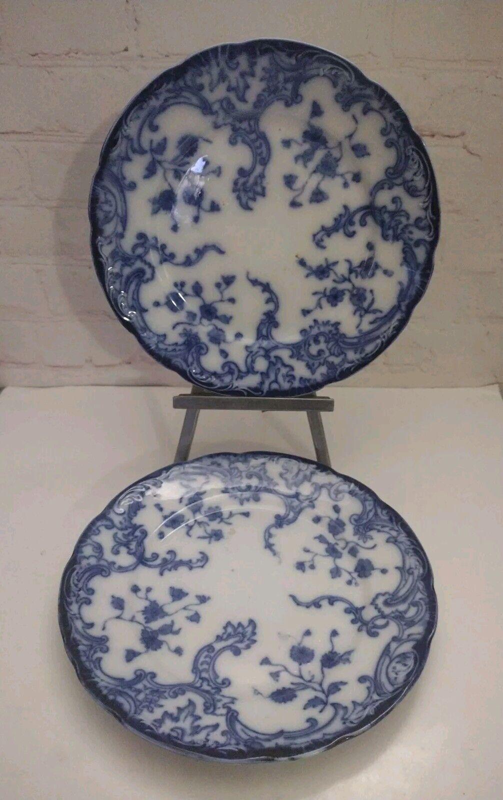 Antique W. H. Grindley MARIE Pattern Flow Blue Plates 8.75" - Etsy