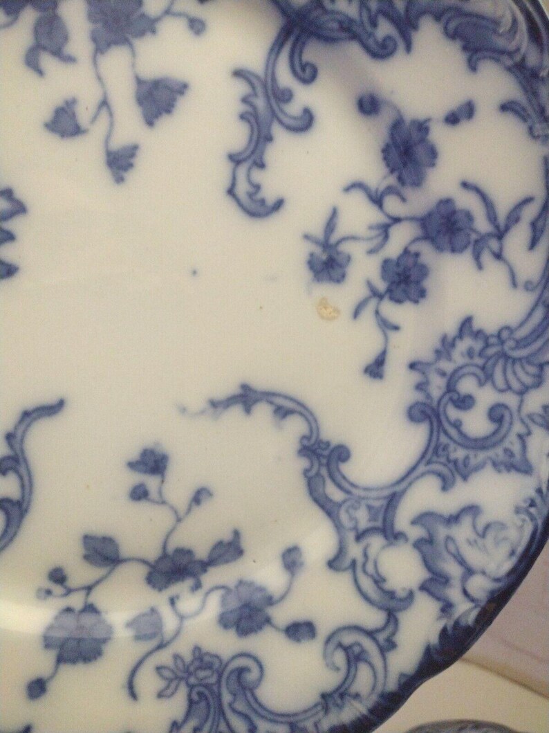 Antique W. H. Grindley MARIE Pattern Flow Blue Plates 8.75" - Etsy
