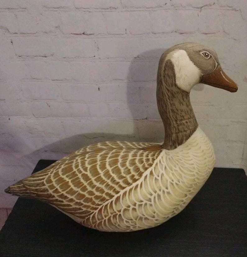VTG Canada Goose Weighted Plush Stuffed Duck Loon Door Stop Pillow 13 ...