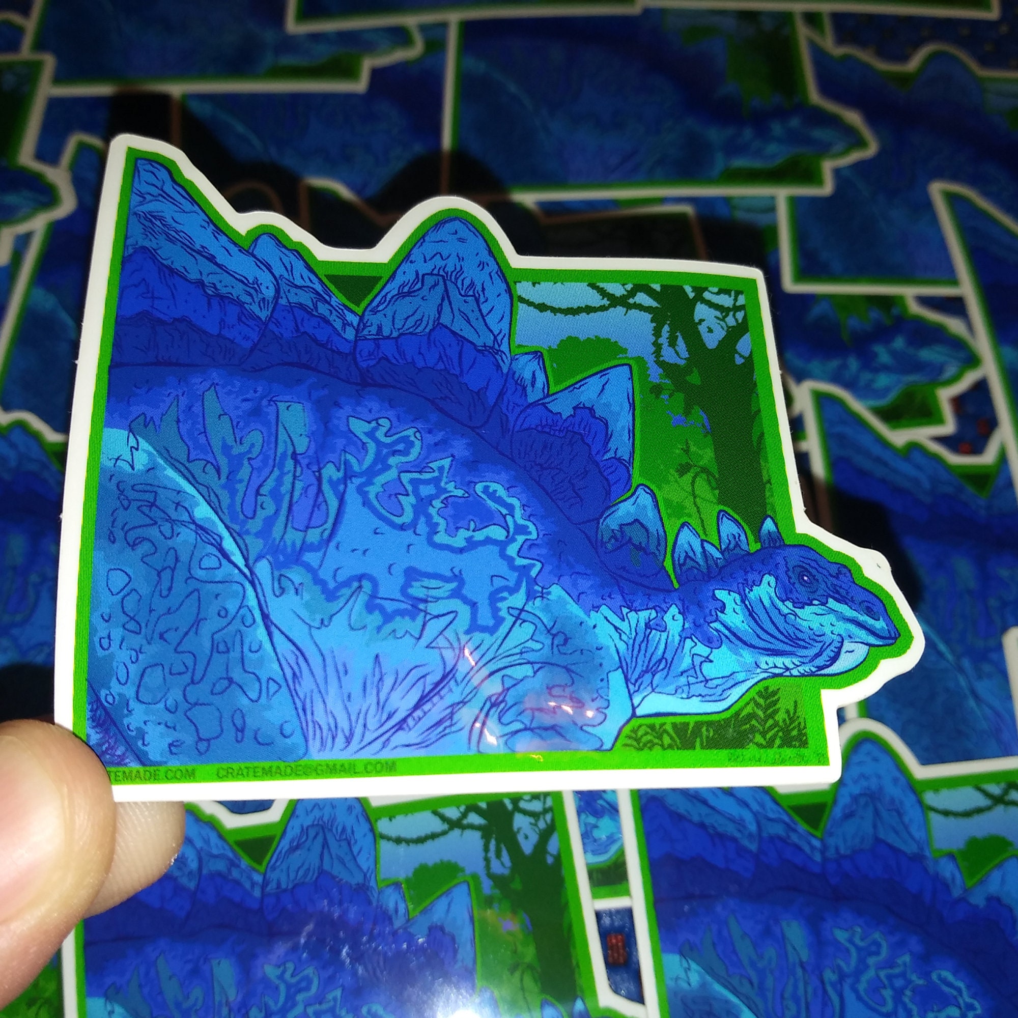 Stegosaurus Art Sticker - Etsy