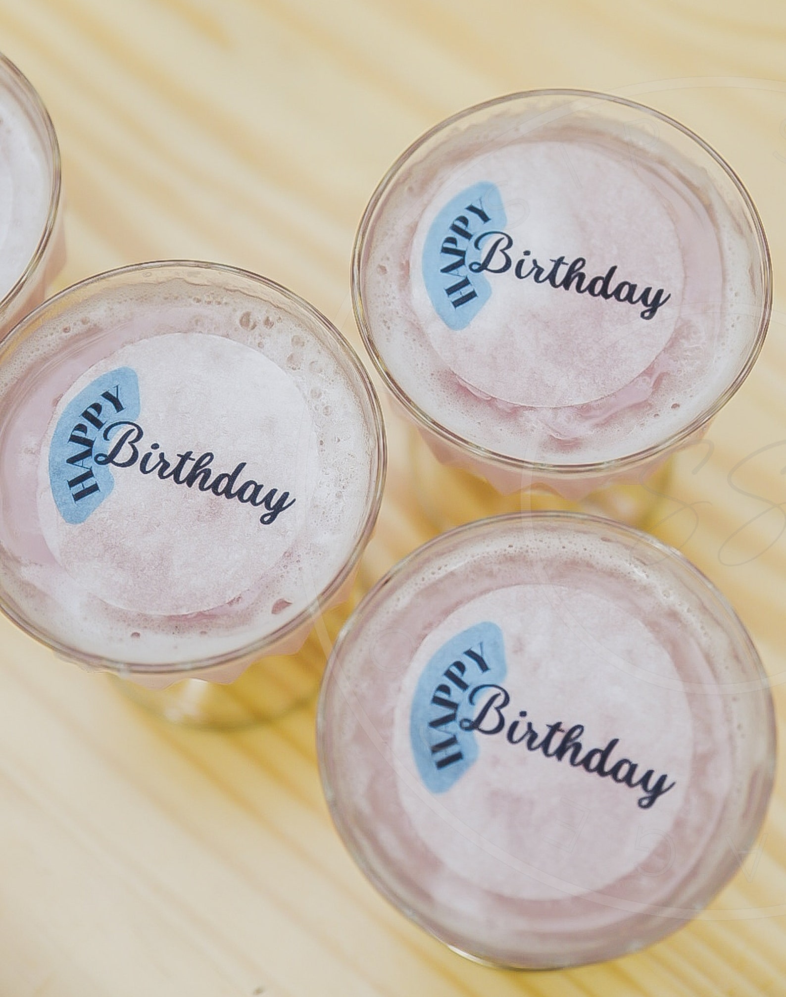 Happy Birthday Edible Cocktail Topper- Drink Topper- Birthday Drink ...