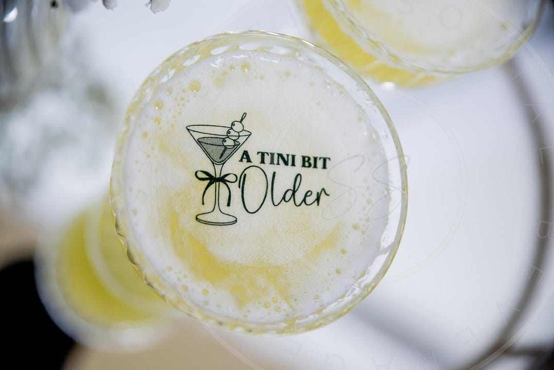Tini Bit Older Birthday Cocktail Toppers - Etsy