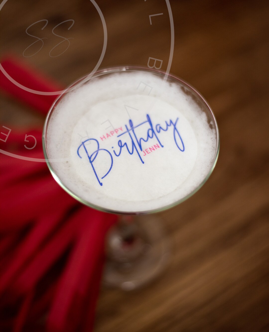 Happy Birthday! Edible Cocktail Topper - Etsy