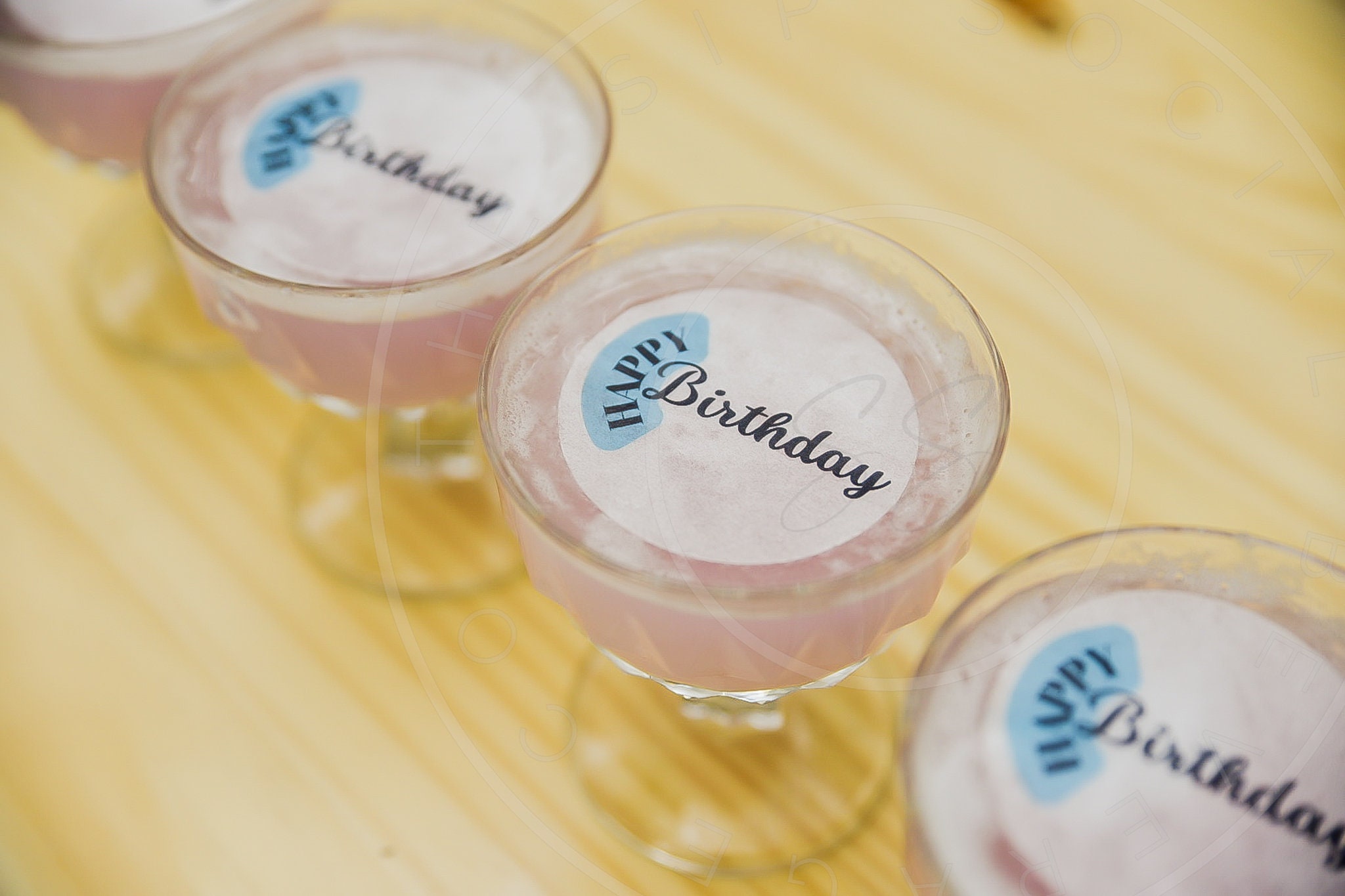 Happy Birthday Edible Cocktail Topper- Drink Topper- Birthday Drink ...