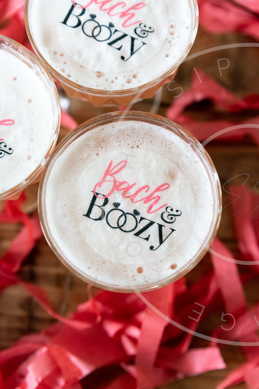 Bachelorette Party Edible Cocktail Toppers- Bach and BOOZY- Drink ...