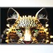 Majestic Robot Leopard Head Wall Art Poster Print, Self Adhesive Vinyl ...