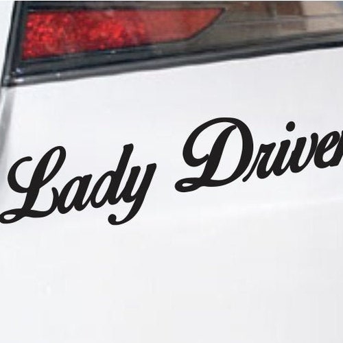 Lady Driven Bumper Sticker Vinyl Decal Car Truck SUV Woman - Etsy