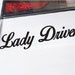 Lady Driven Bumper Sticker Vinyl Decal Car Truck SUV Woman Girl Driver ...