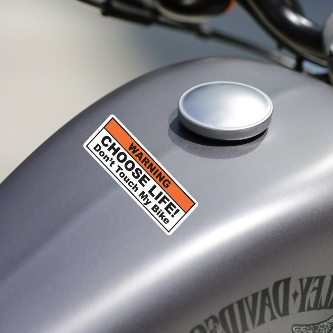 Funny Warning Sticker Set, Label Vinyl Decal - Choose Life Don't Touch ...