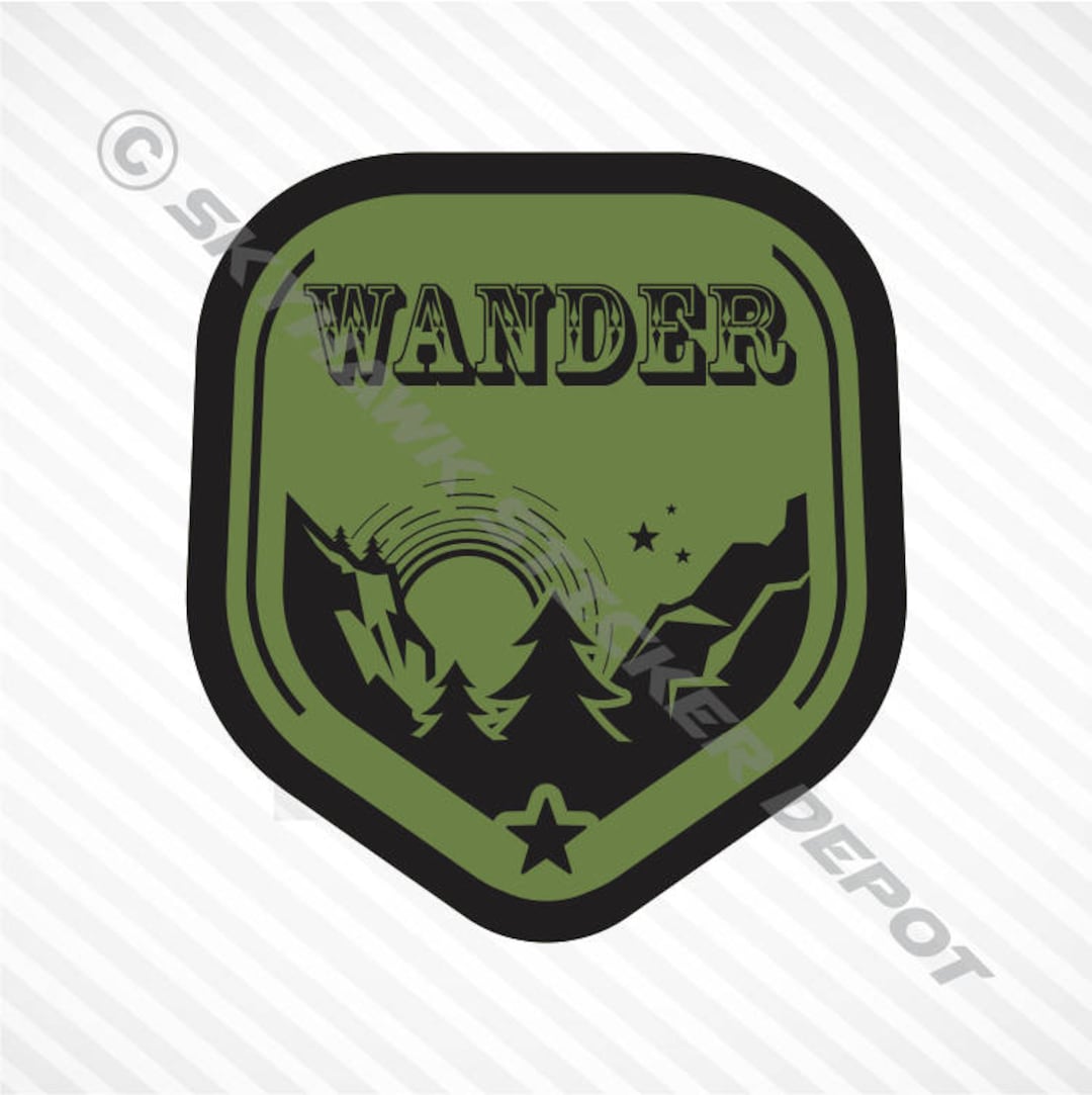 Wander, Hiking Sticker Vinyl Decal Laptop Sticker Car Bumper Sticker ...