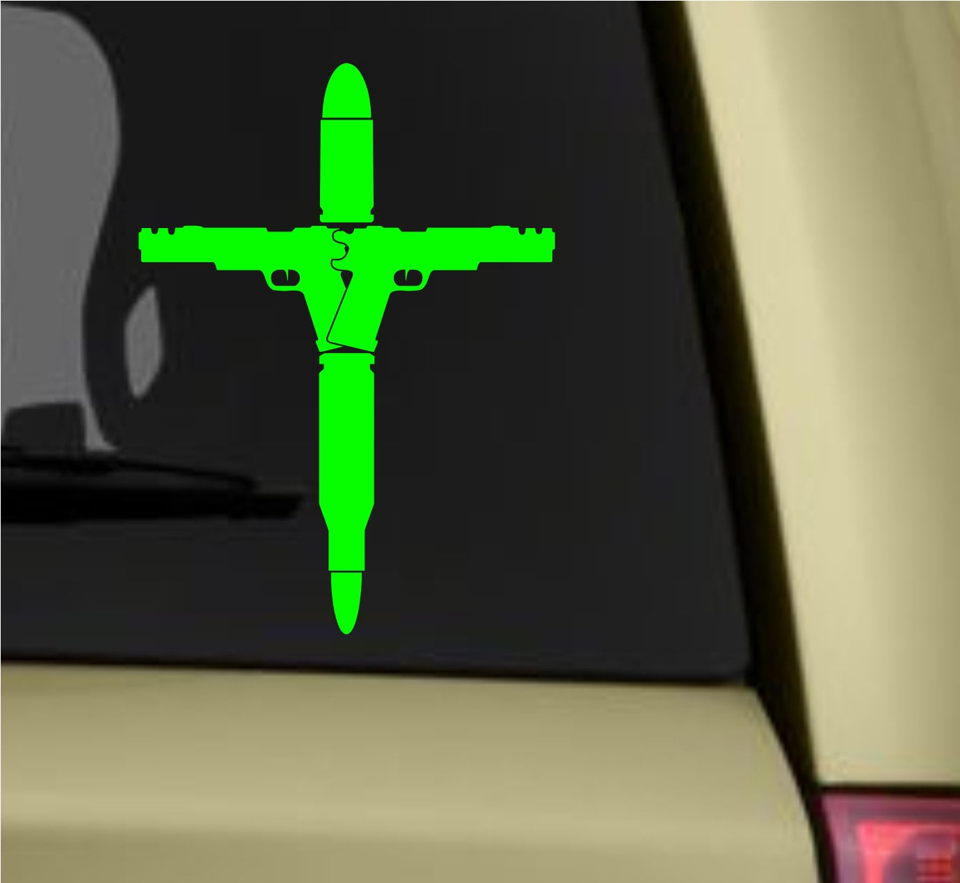 Guns & Bullets Cross Bumper Sticker Vinyl Decal Christian Holy - Etsy