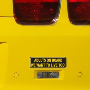 Adults on Board Funny Bumper Sticker Vinyl Baby on Board Sticker JDM ...