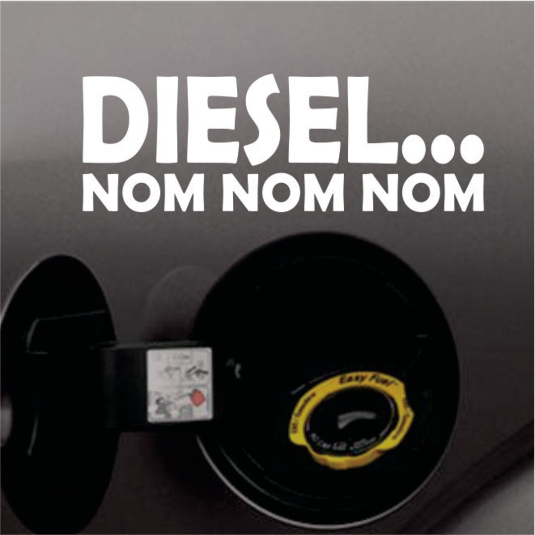 Diesel Nom Nom Nom Funny Bumper Sticker Vinyl Decal Car Truck Coal ...