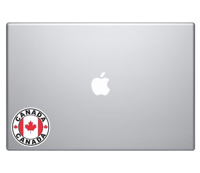 2 Pieces Canadian Flag Circle Badge Sticker Vinyl Decal Maple Leaf ...