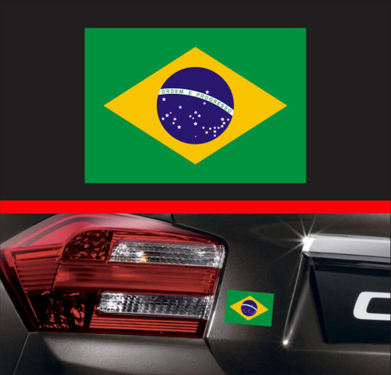 4 Brazil Brazilian Flag Sticker Vinyl Decal Brazilian | Etsy