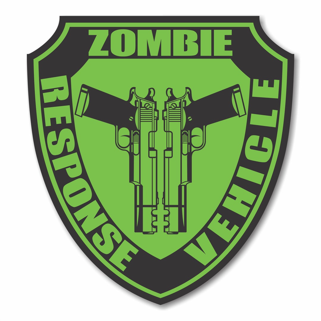 Zombie Response Vehicle Badge Sticker Label Vinyl Decal for Car Truck ...