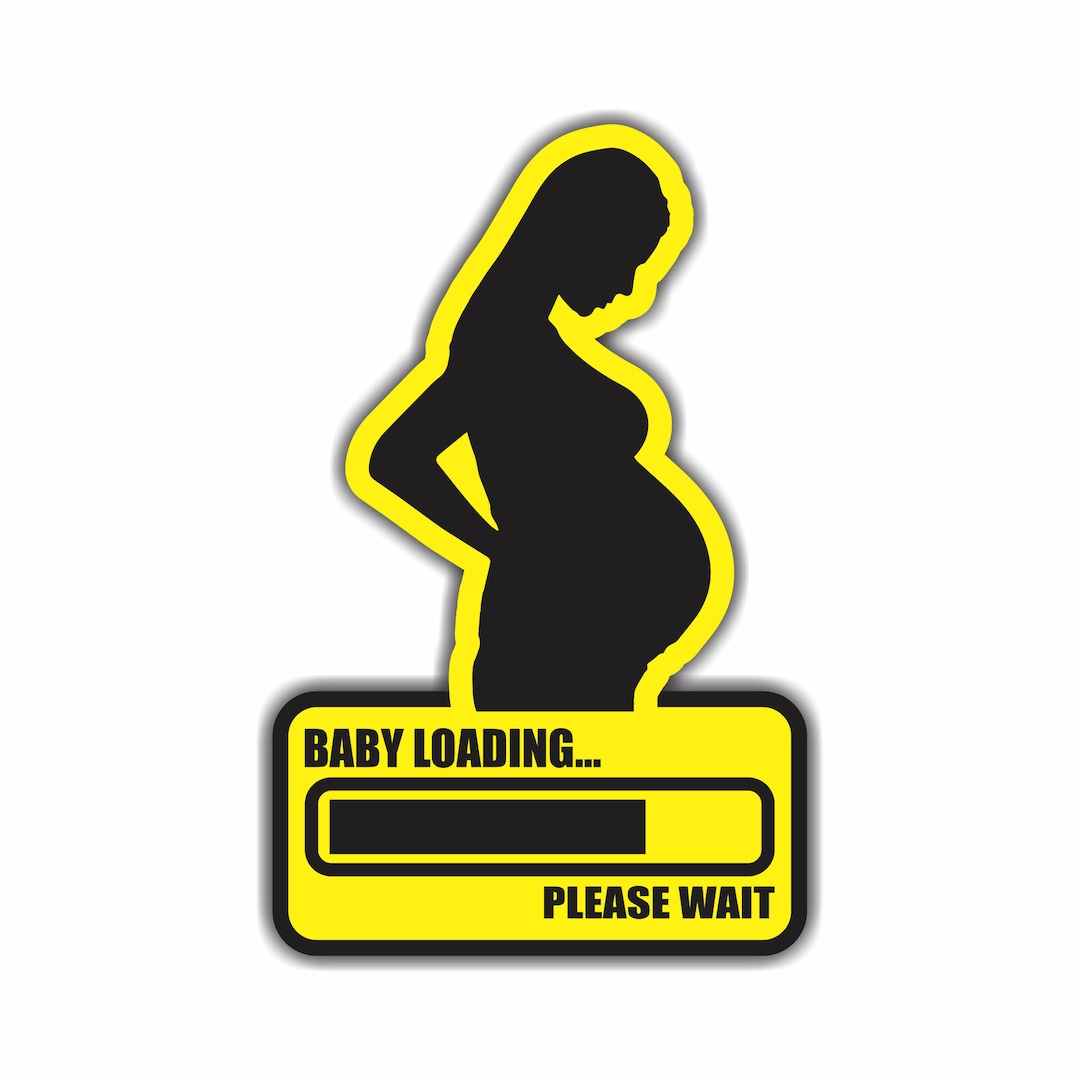 Baby Loading Please Wait Bumper Sticker Vinyl Decal ,cute Mother ...