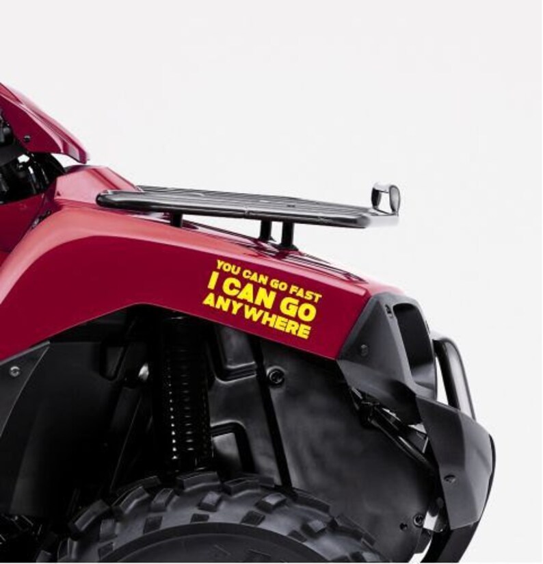 You Can Go Fast I Can Go Anywhere Bumper Sticker Vinyl Decal - Etsy