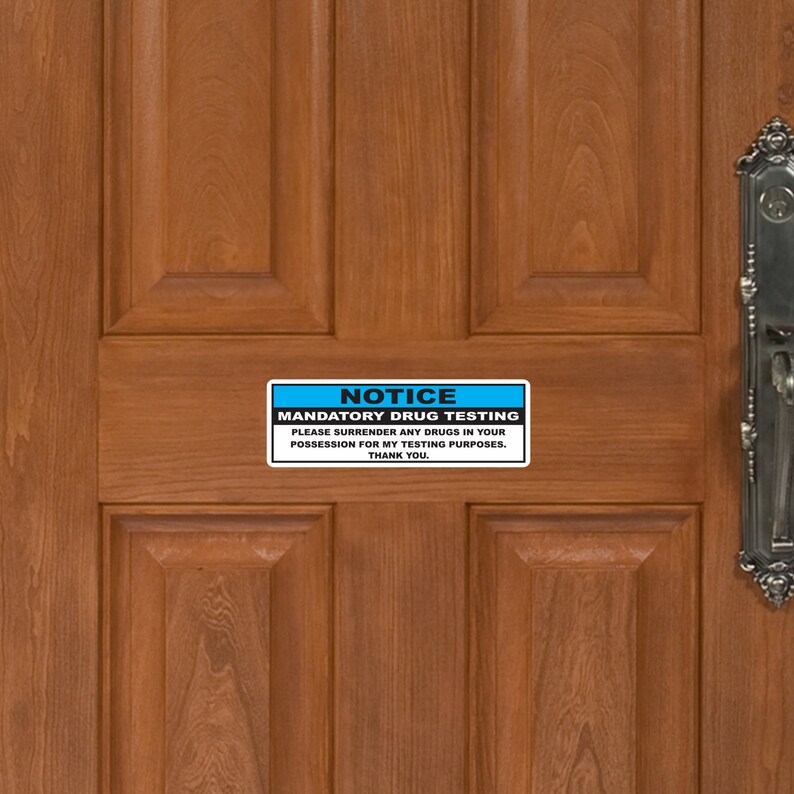 NOTICE Mandatory Drug Testing Funny Sticker Vinyl Decal - Etsy