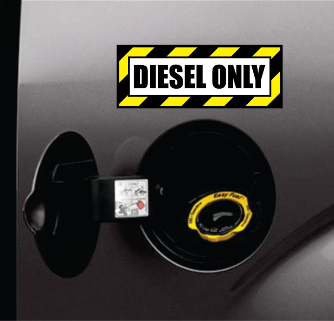 Diesel Only Sticker Vinyl Decal Diesel Truck Car Decal Gas Cap Decal ...