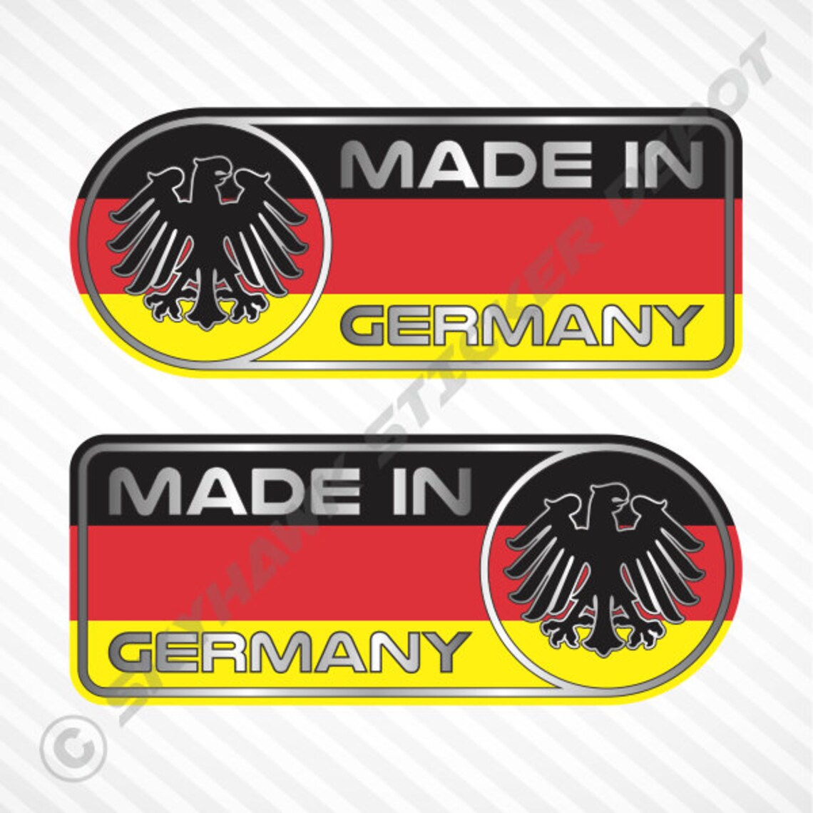 Made in Germany Car Sticker Set Vinyl Decal German Flag | Etsy