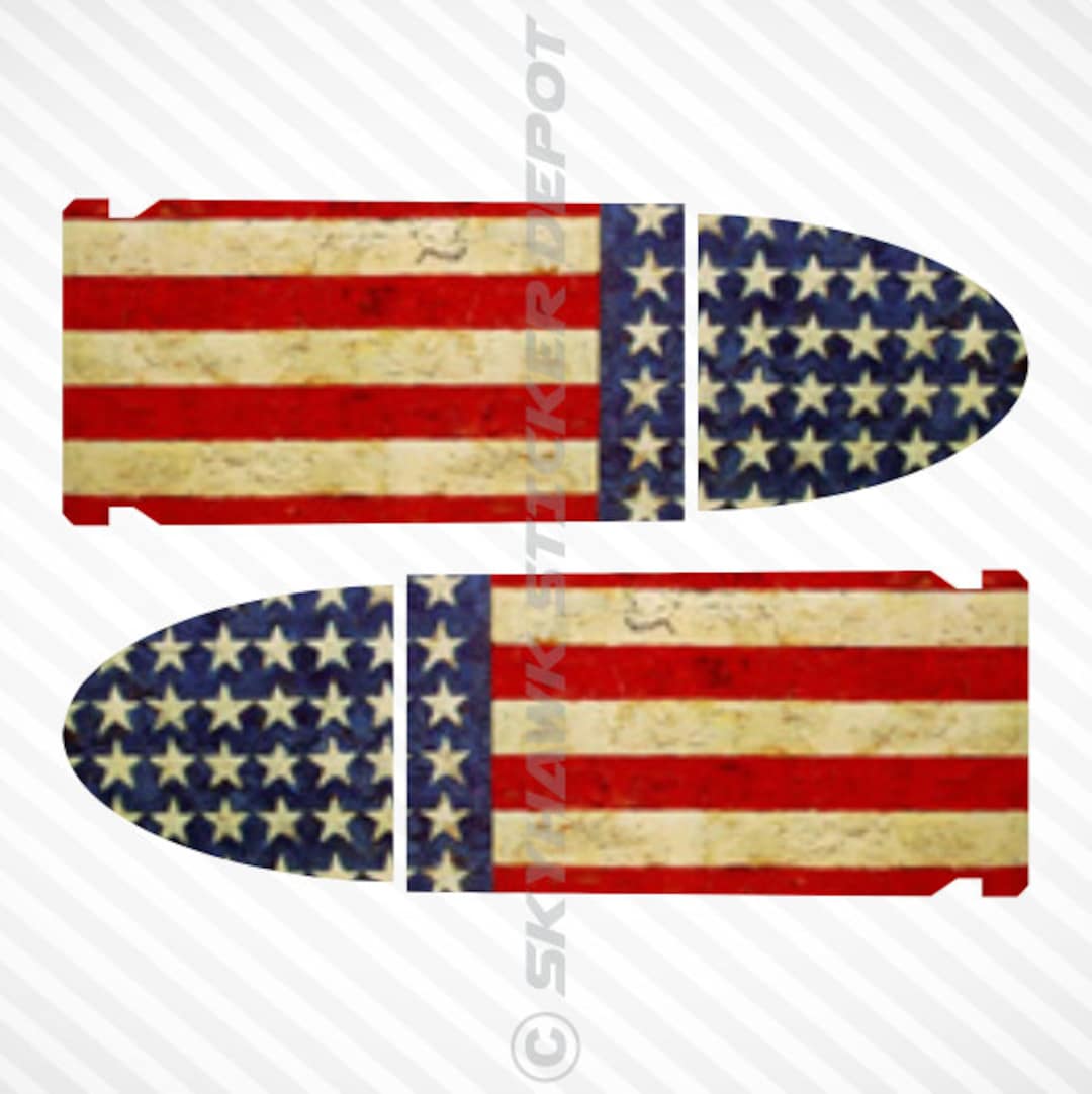 American Flag 9MM Bullet Decal Sticker Set Vinyl Decal MacBook Pro Air ...