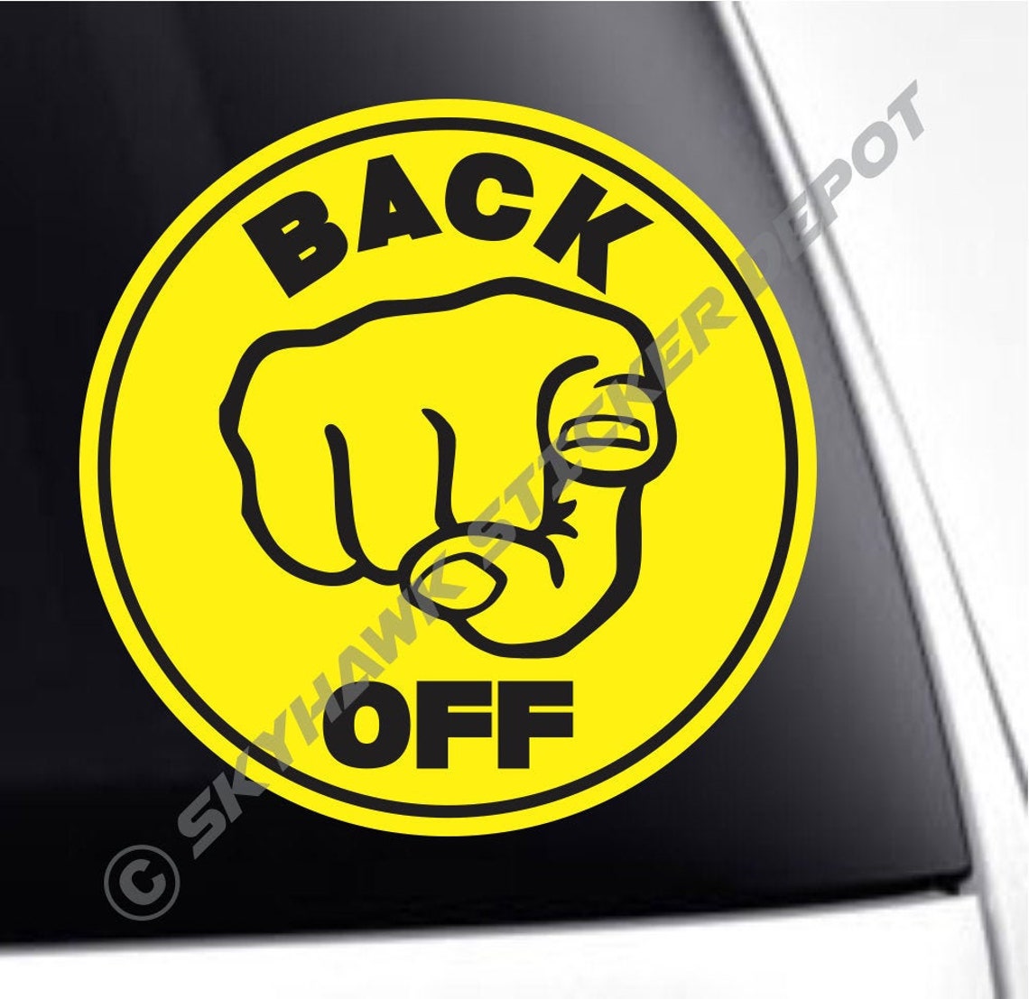 Back off Funny Vinyl Decal Funny Bumper Sticker Warning Do Not Tailgate ...