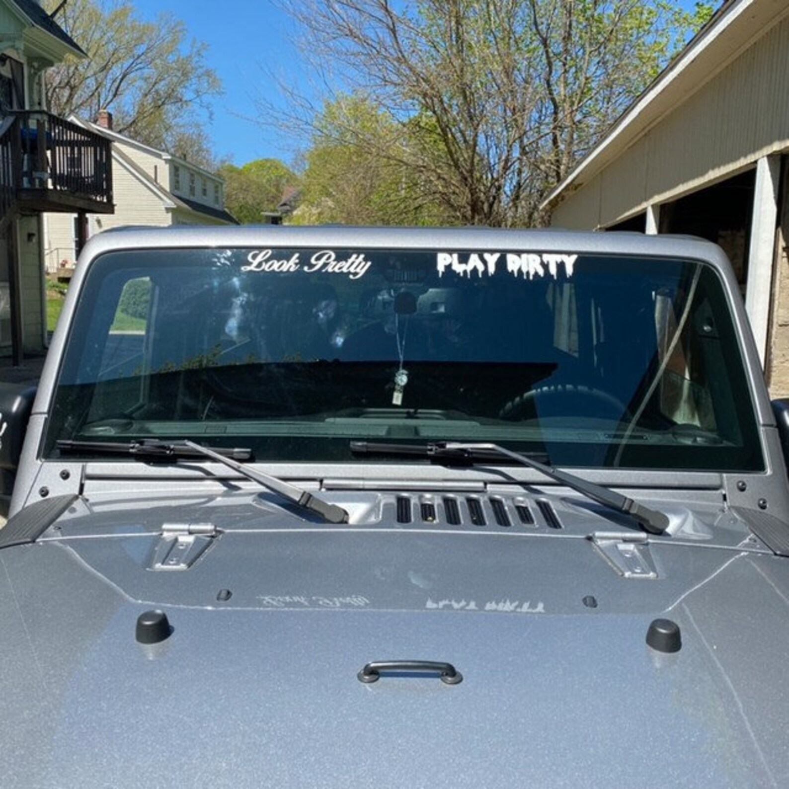 Look Pretty Play Dirty Windshield Sticker Banner Vinyl Decal - Etsy