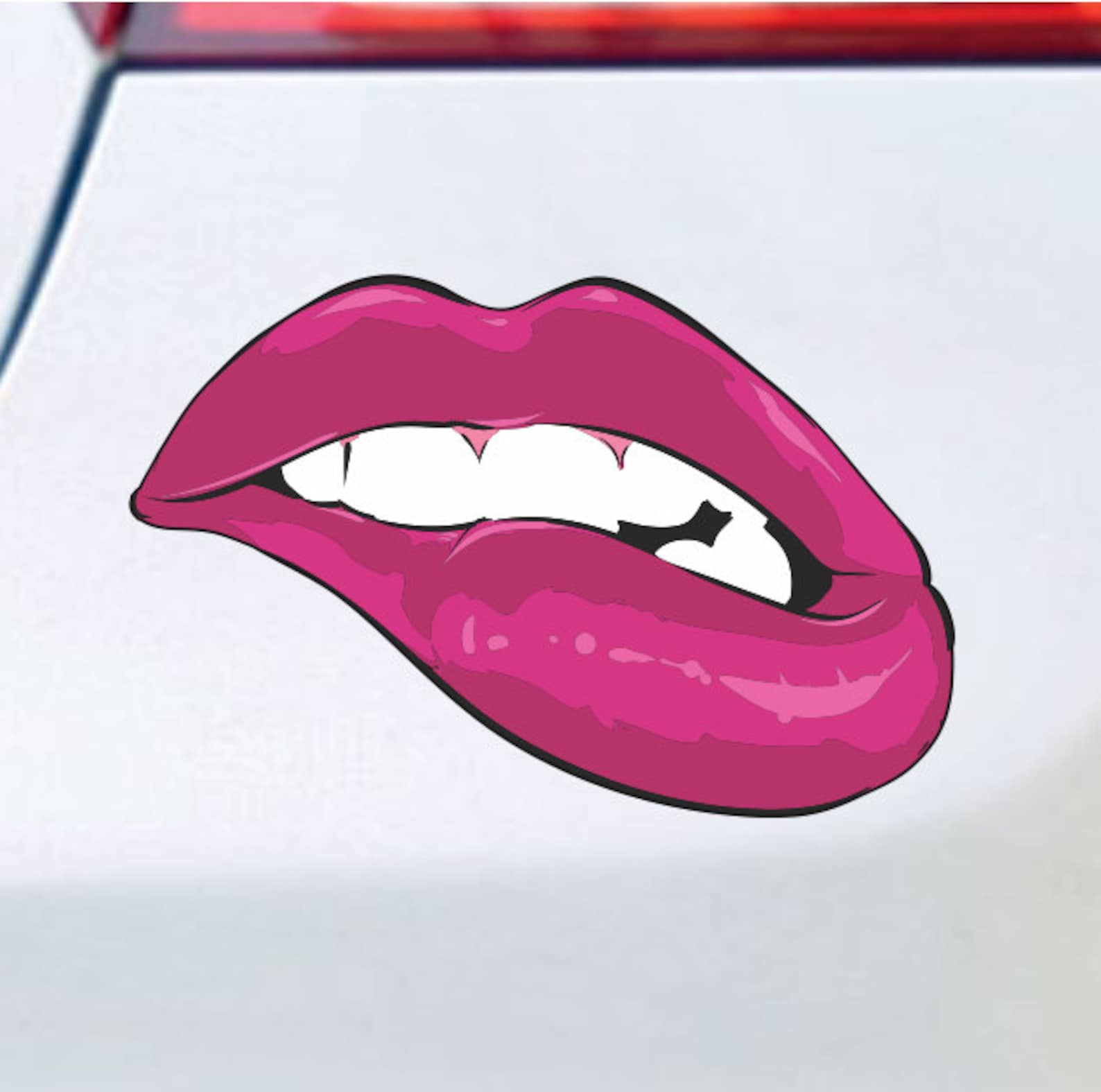 Sexy Lip Bite Sticker Vinyl Decal Macbook Sticker Laptop Car - Etsy