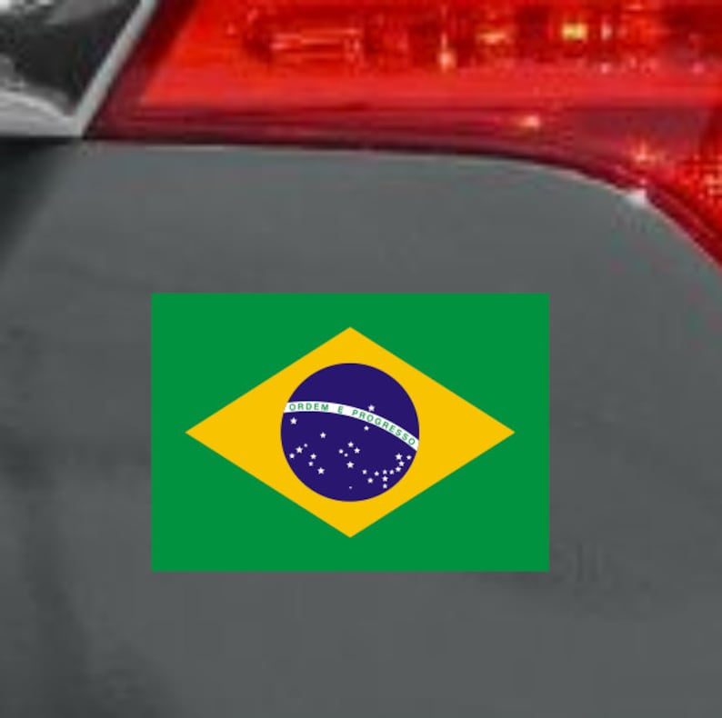4 Brazil Brazilian Flag Sticker Vinyl Decal Brazilian | Etsy