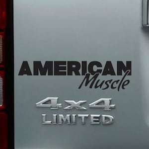 American Muscle Bumper Sticker Vinyl Decal USA Muscle off Road Coal ...