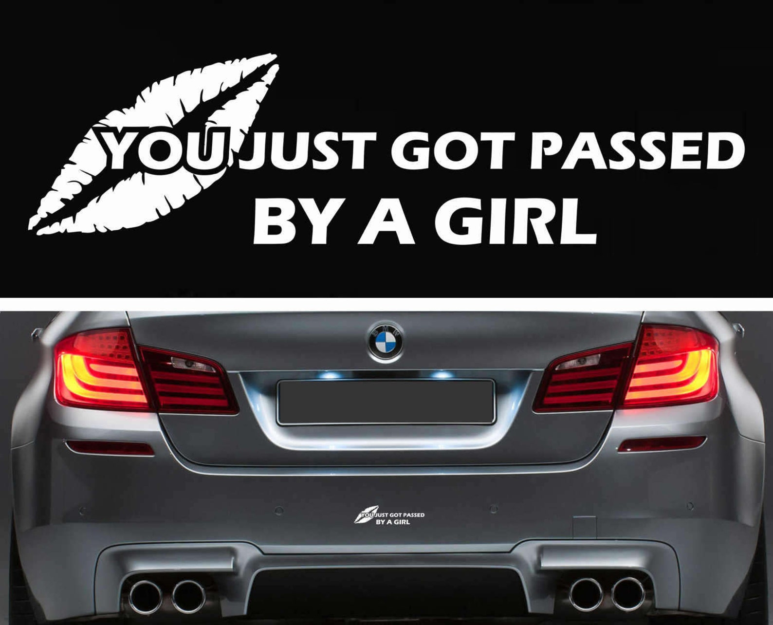 You Just Got Passed by A Girl Bumper Sticker Vinyl Decal JDM | Etsy