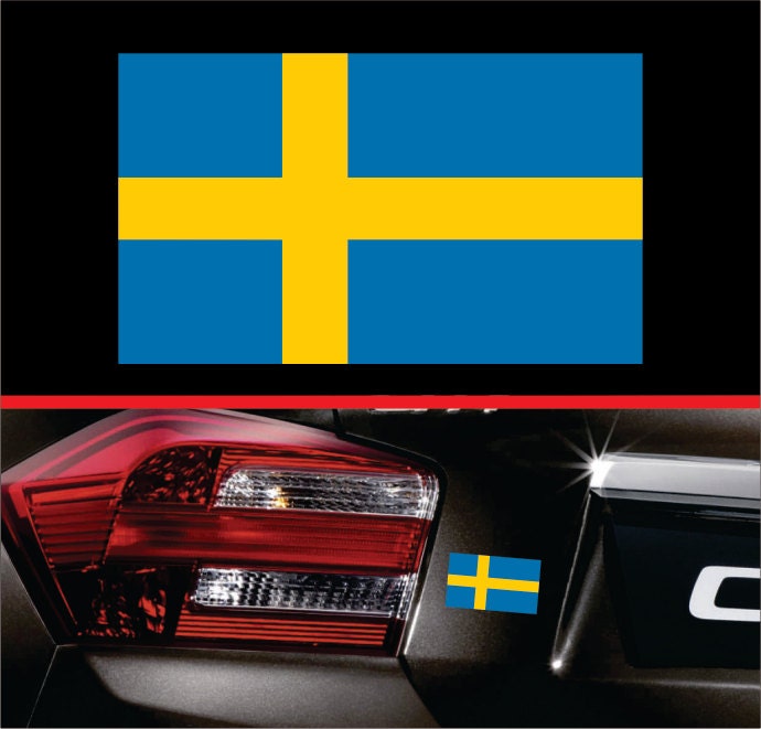 Sweden Swedish Flag Sticker Vinyl Decal Car Truck Sticker MacBook Pro ...