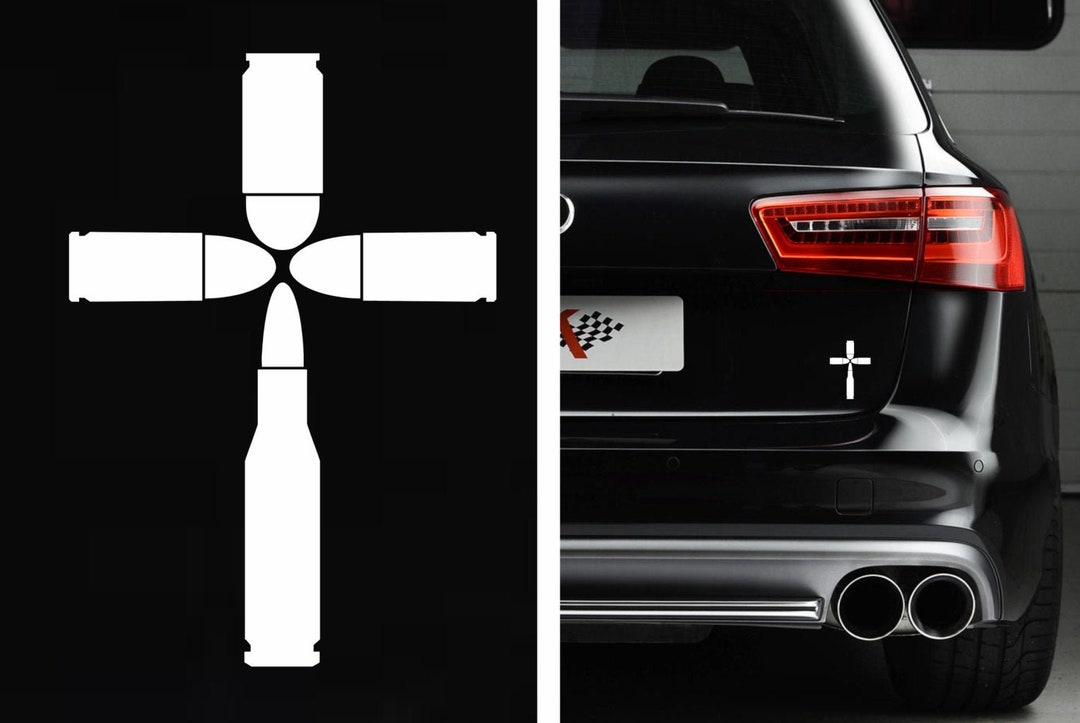 Bullet Cross Bumper Sticker Vinyl Decal MacBook Sticker Skin Car Window ...