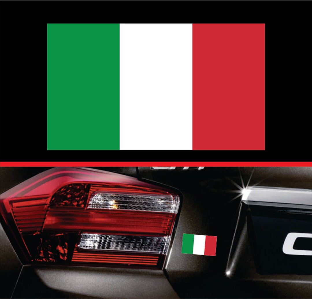 4" Italian Flag Sticker Vinyl Decal Italy Rome Self Adhesive Vinyl Car ...